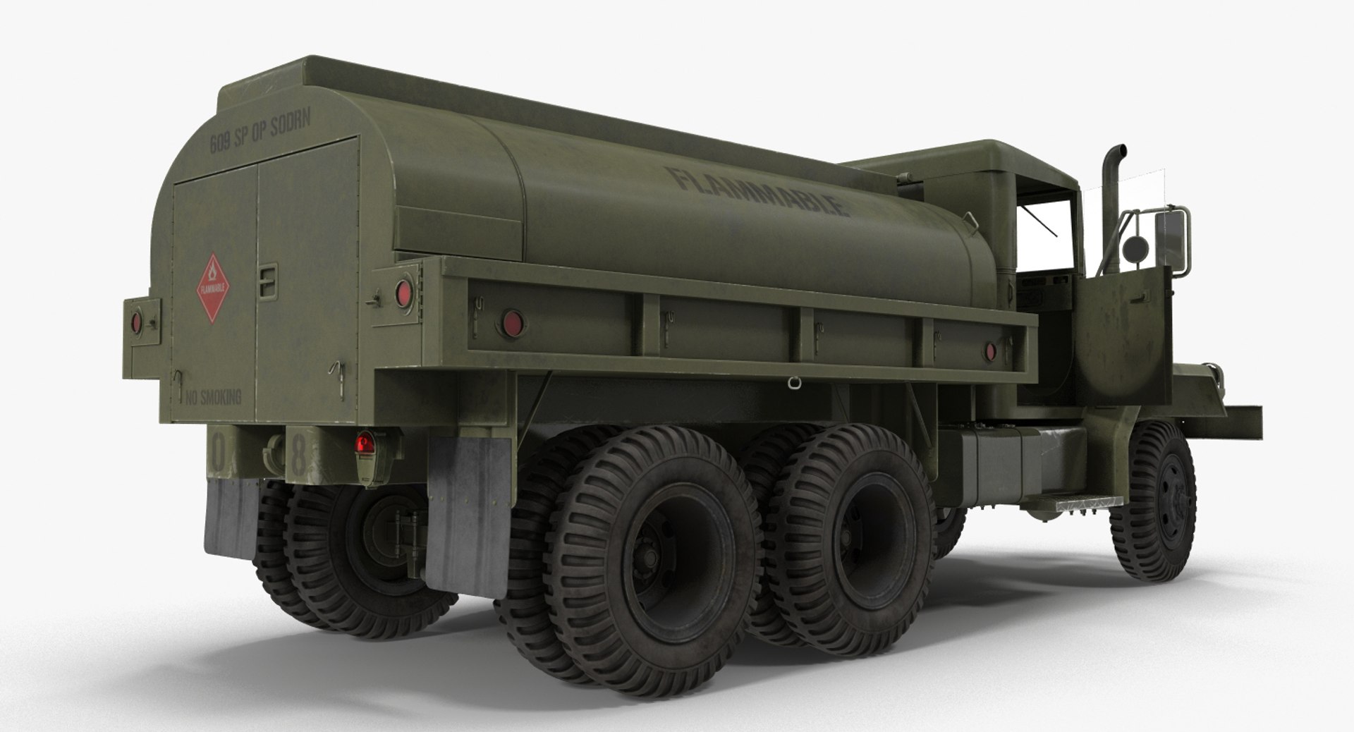Army Fuel Tank Truck 3d Model