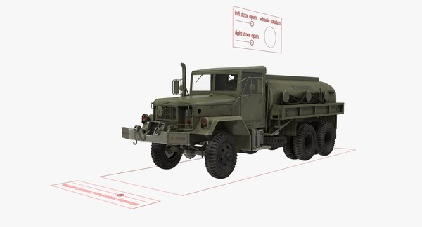 modelo 3d US Army Fuel Tank Truck M49 Rigged - TurboSquid 1076633