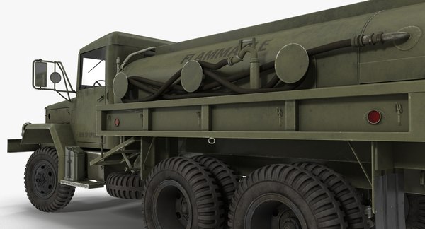 modelo 3d US Army Fuel Tank Truck M49 Rigged - TurboSquid 1076633