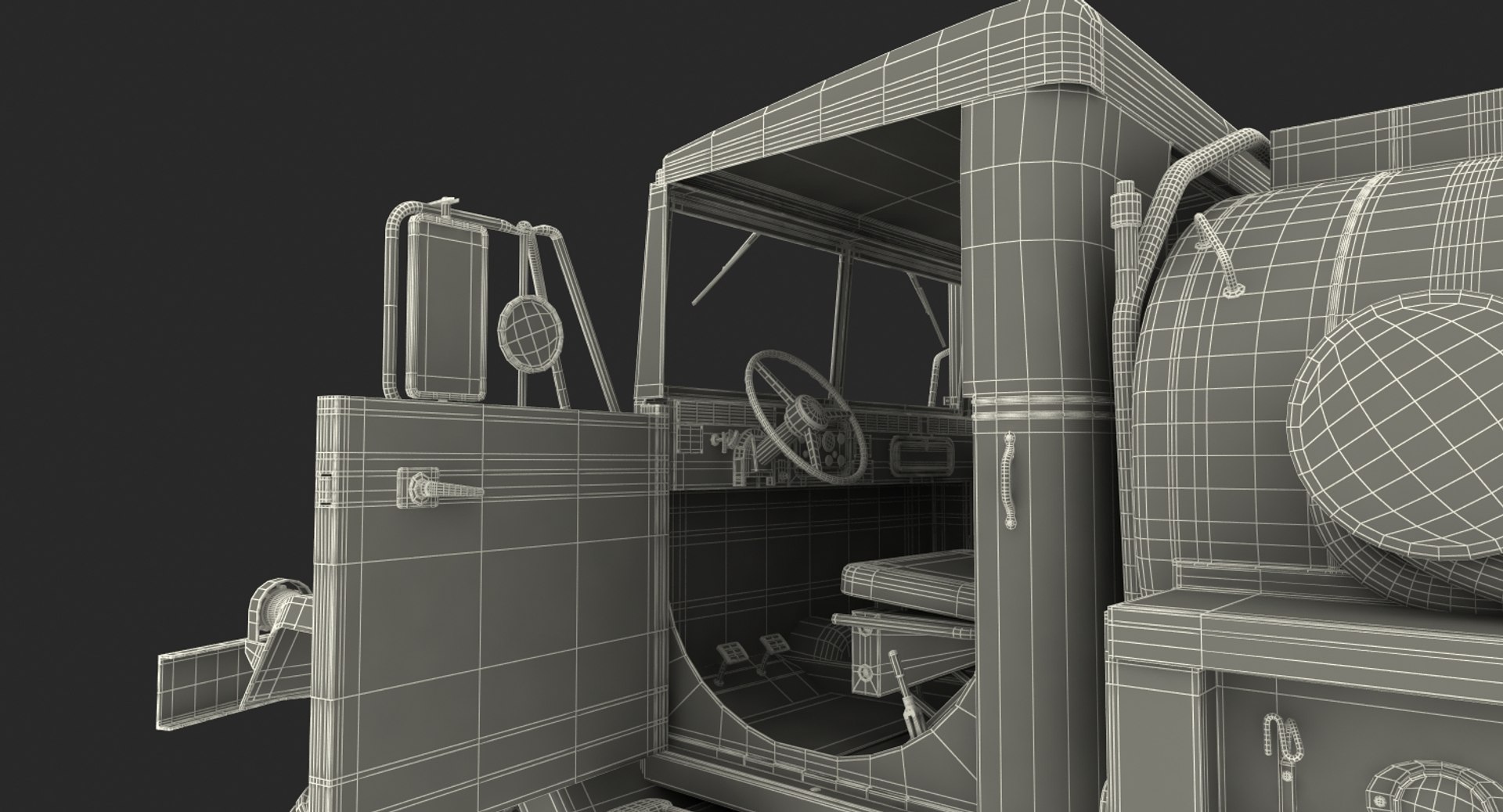 Army Fuel Tank Truck 3d Model