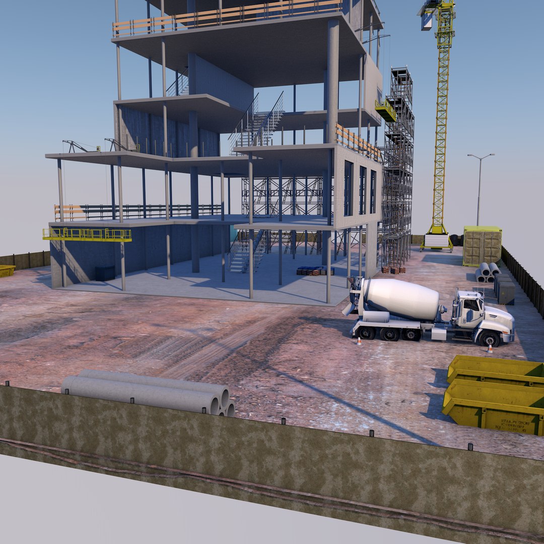 Construction Site 3D Model - TurboSquid 1464820
