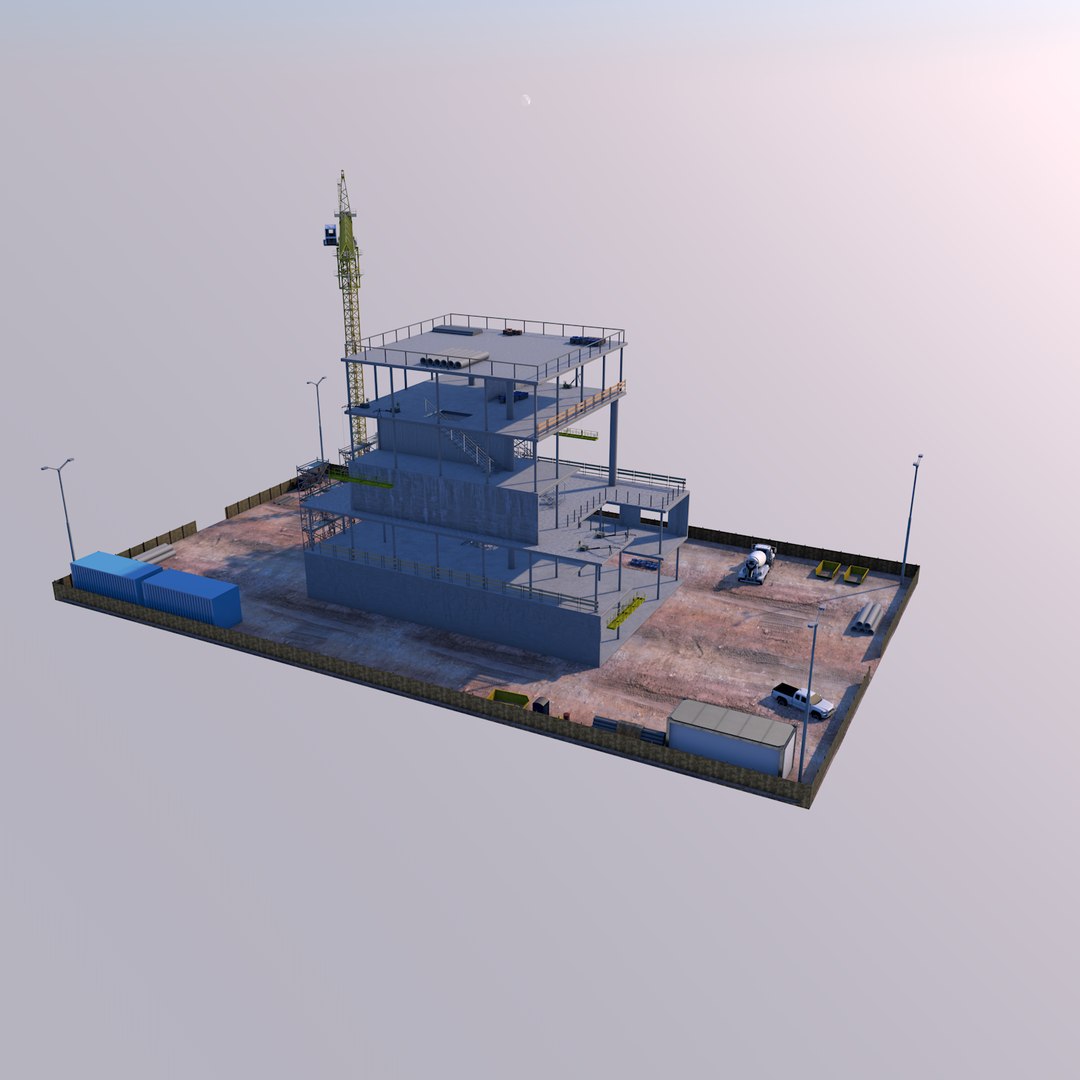 Construction Site 3D Model - TurboSquid 1464820