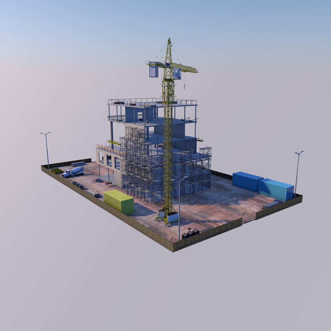Construction Site 3D Model - TurboSquid 1464820