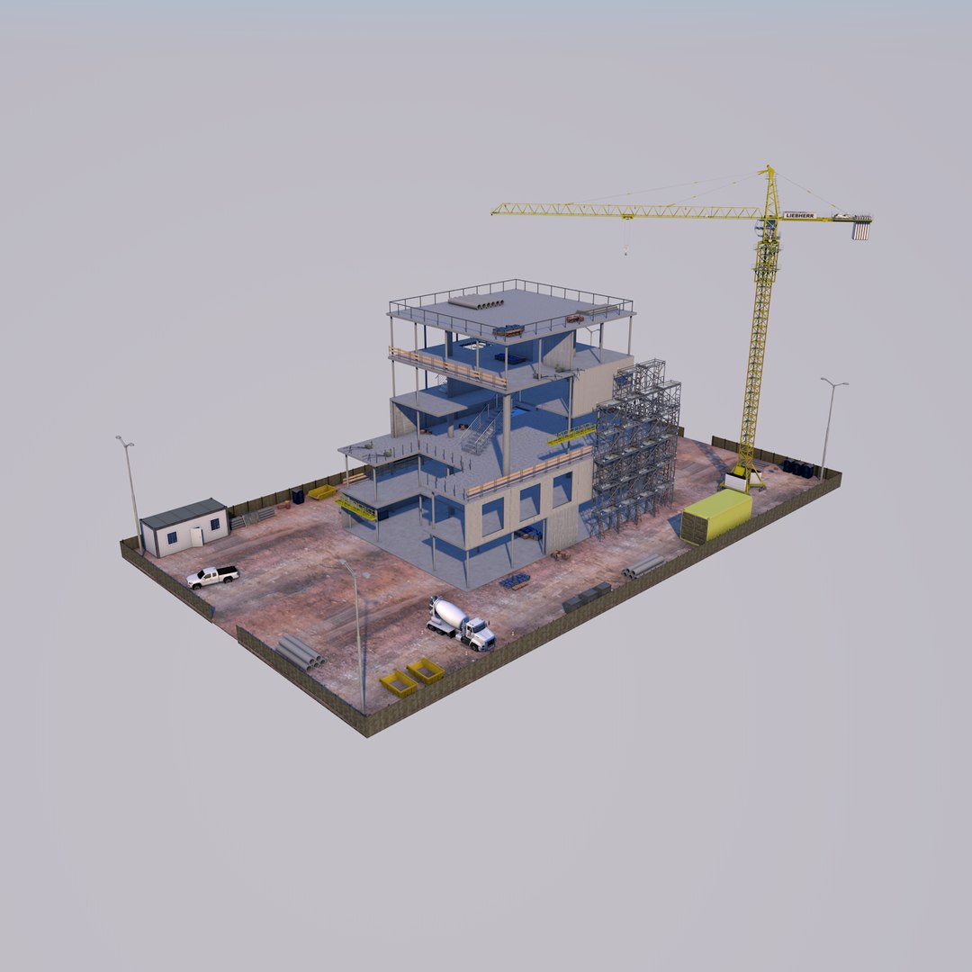 Construction Site 3D Model - TurboSquid 1464820