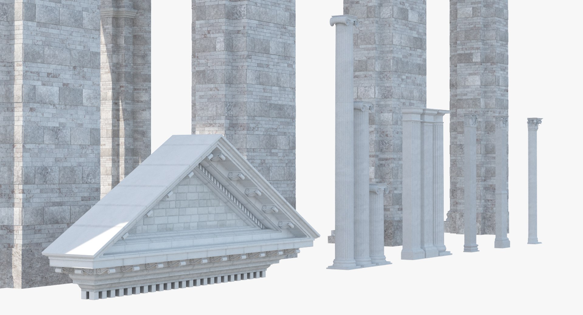 Greco roman architecture elements 3D - TurboSquid 1150051