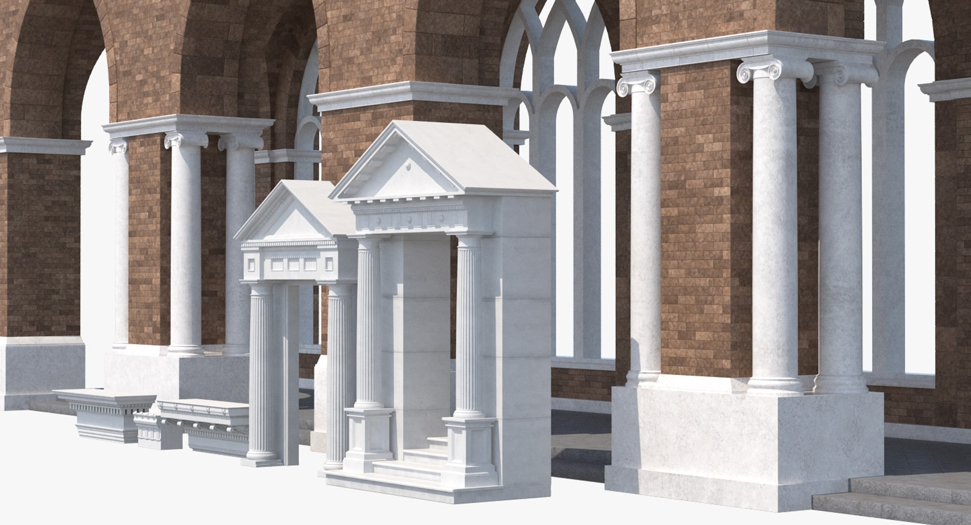 Greco roman architecture elements 3D - TurboSquid 1150051