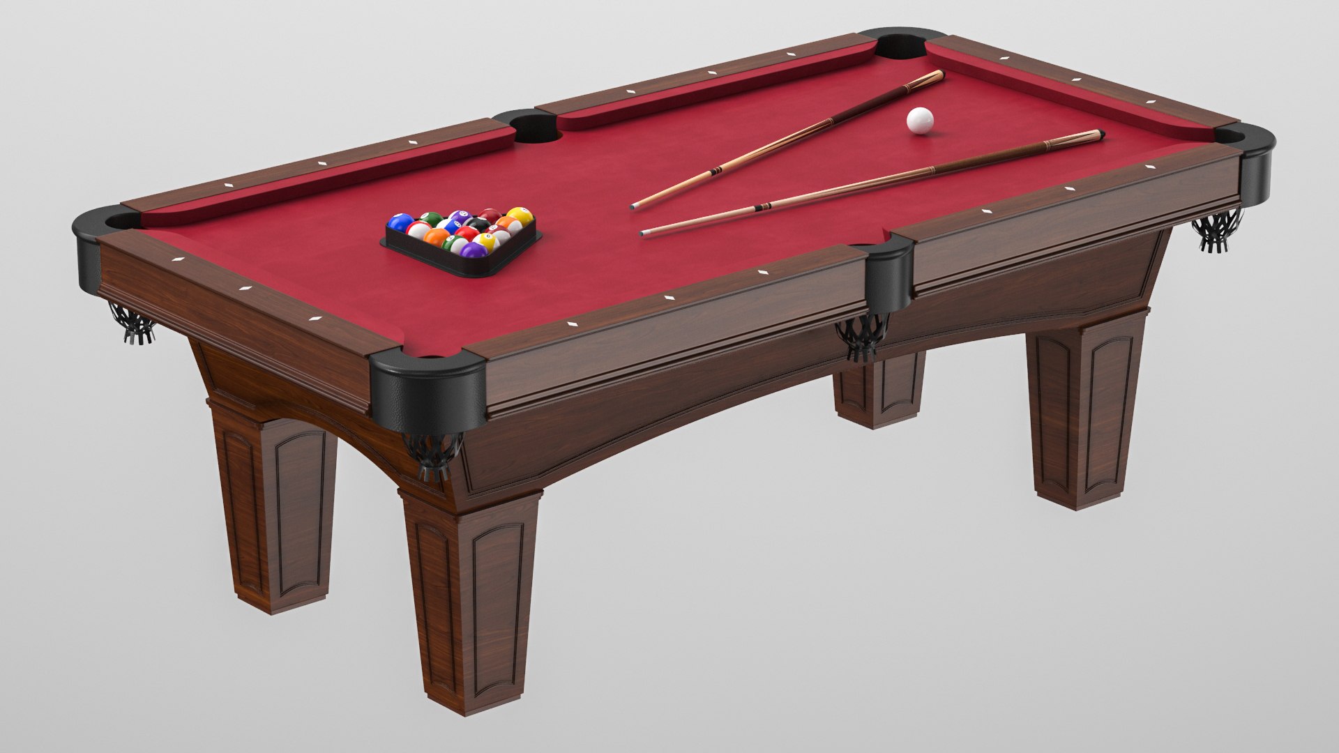 Billiards Table Set 01 3D Model - TurboSquid 1984194