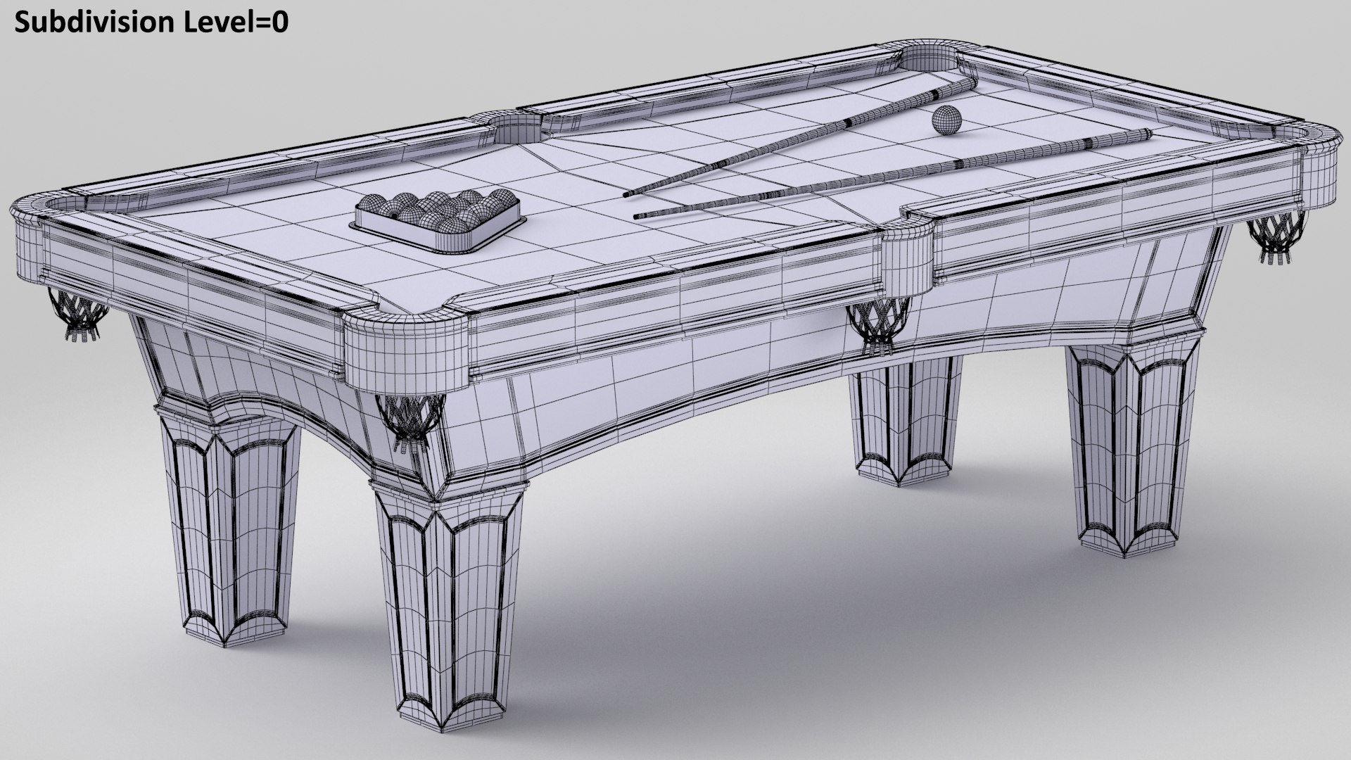 Billiards Table Set 01 3D model - TurboSquid 1984194