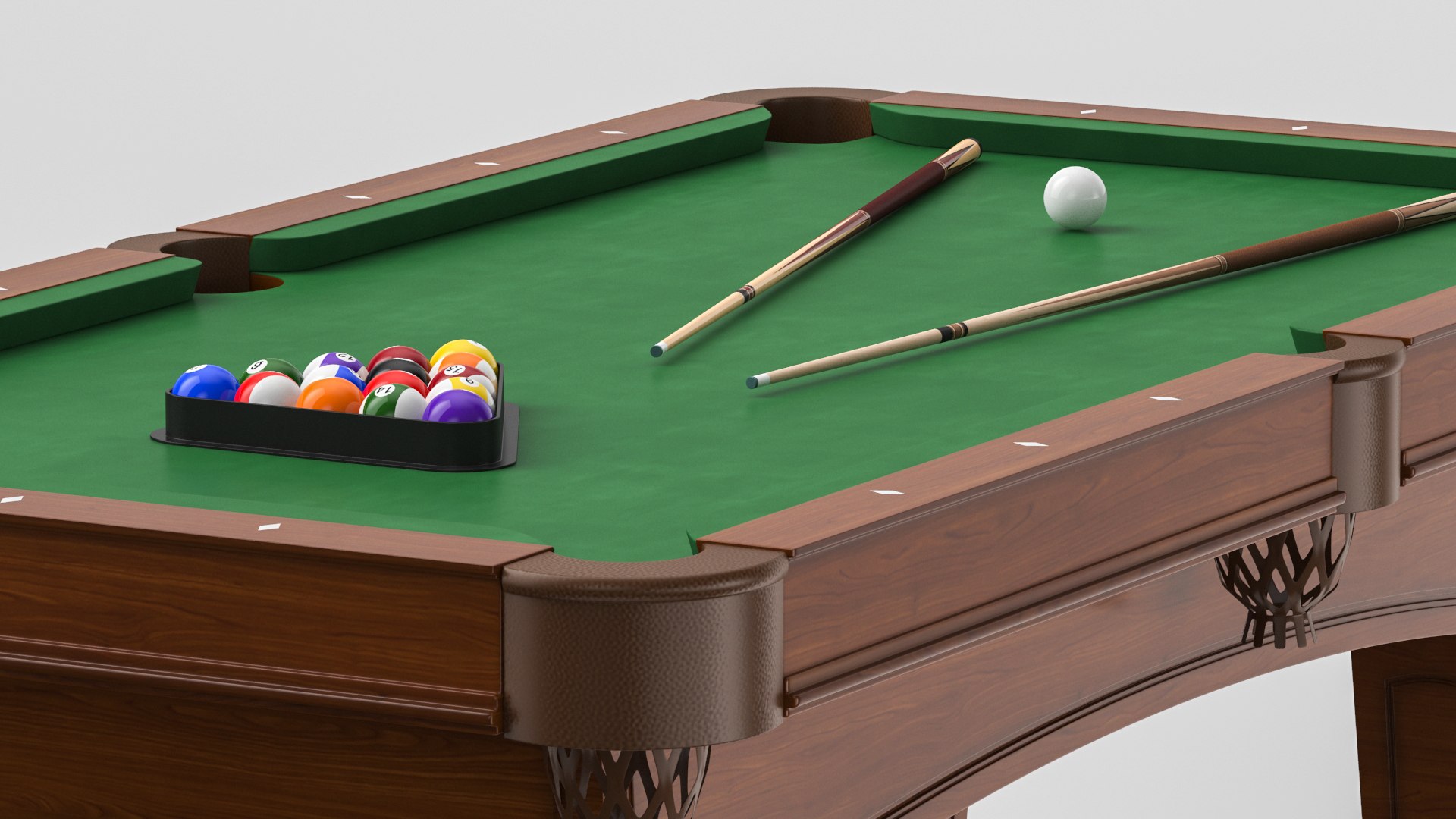 Billiards Table Set 01 3D Model - TurboSquid 1984194