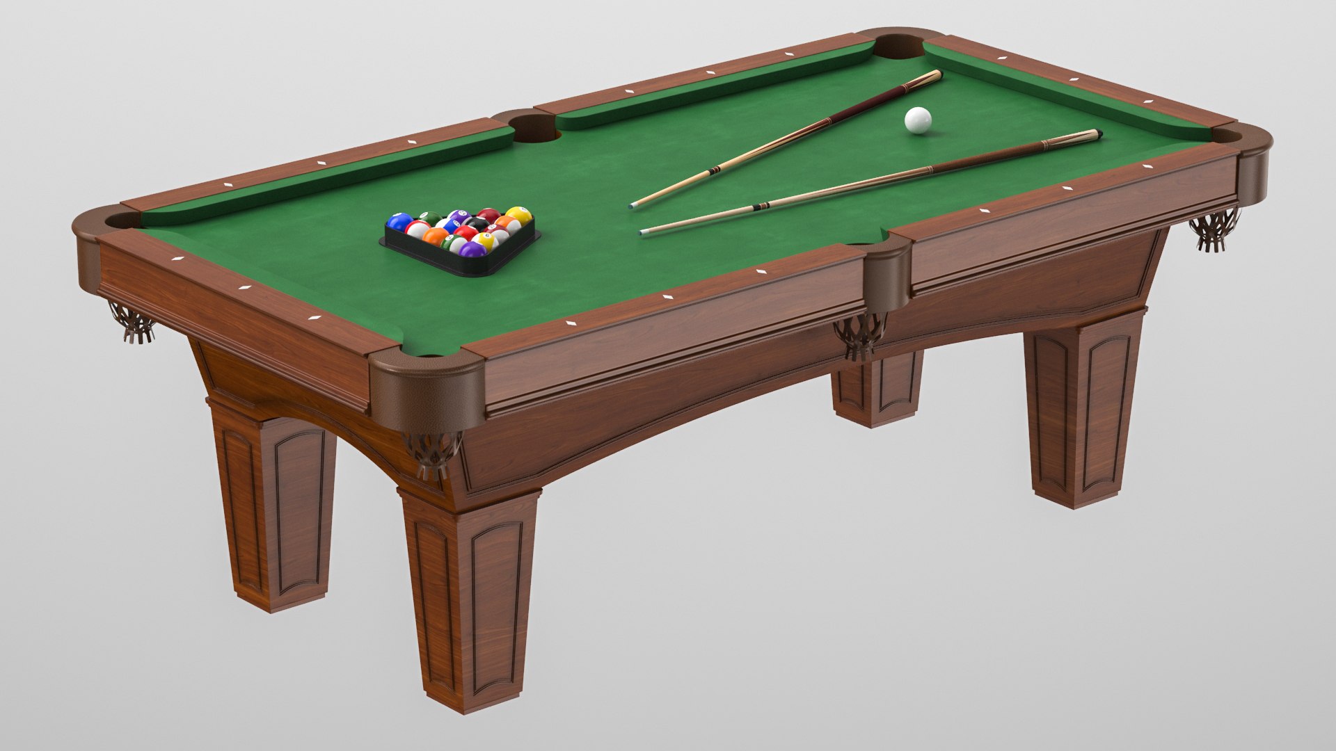 Billiards Table Set 01 3D Model - TurboSquid 1984194