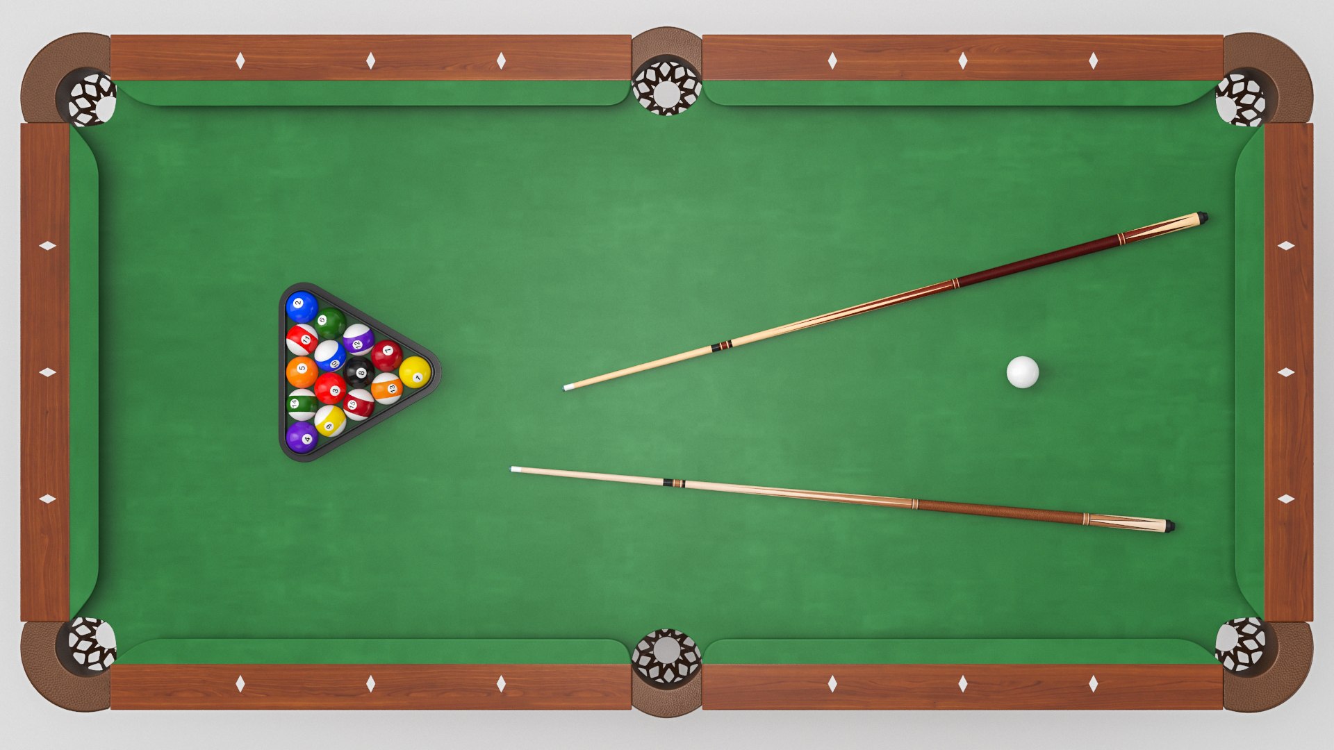 Billiards Table Set 01 3D Model - TurboSquid 1984194