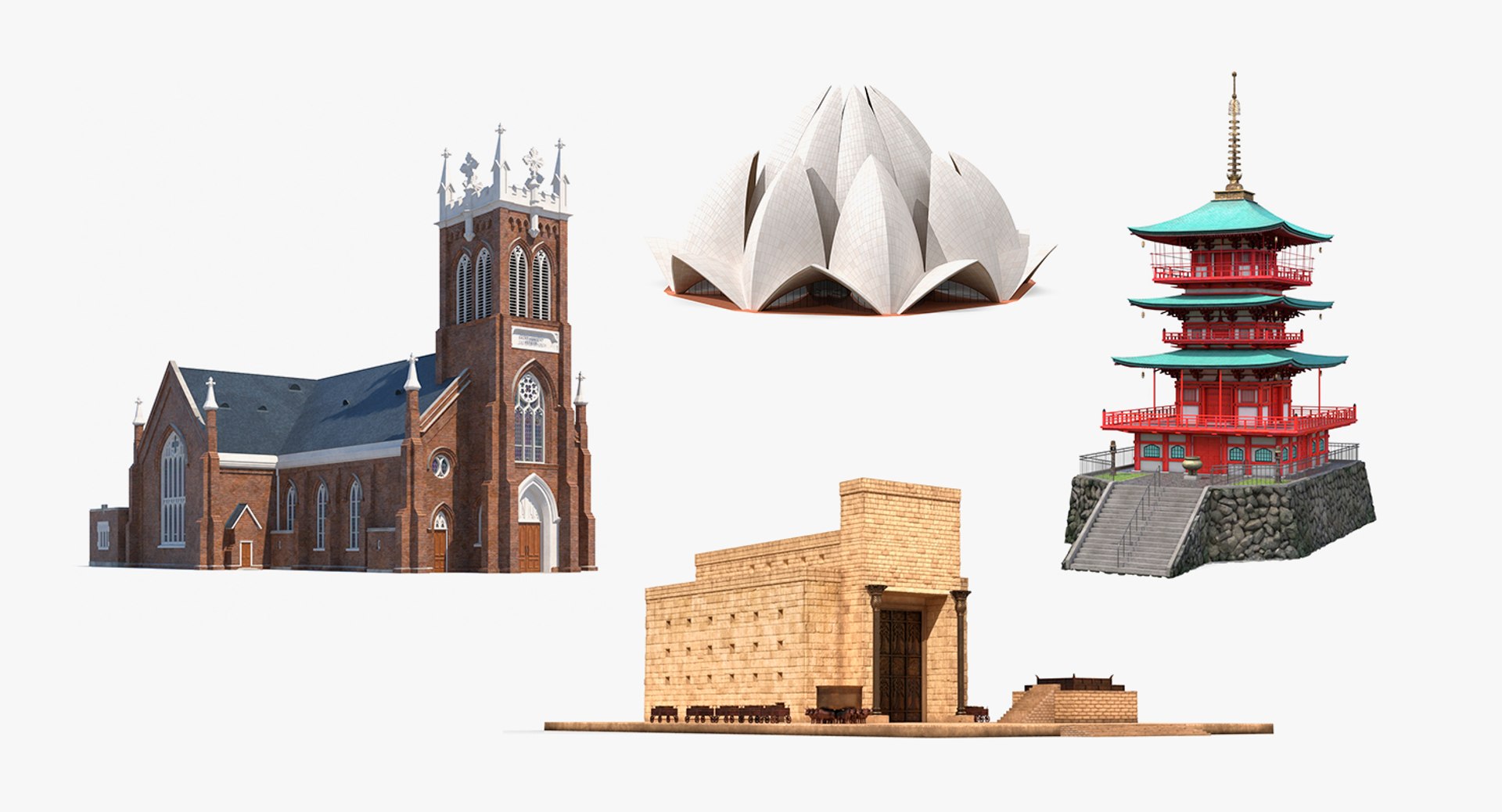 Religious Buildings Collection 2 3D model - TurboSquid 2005592