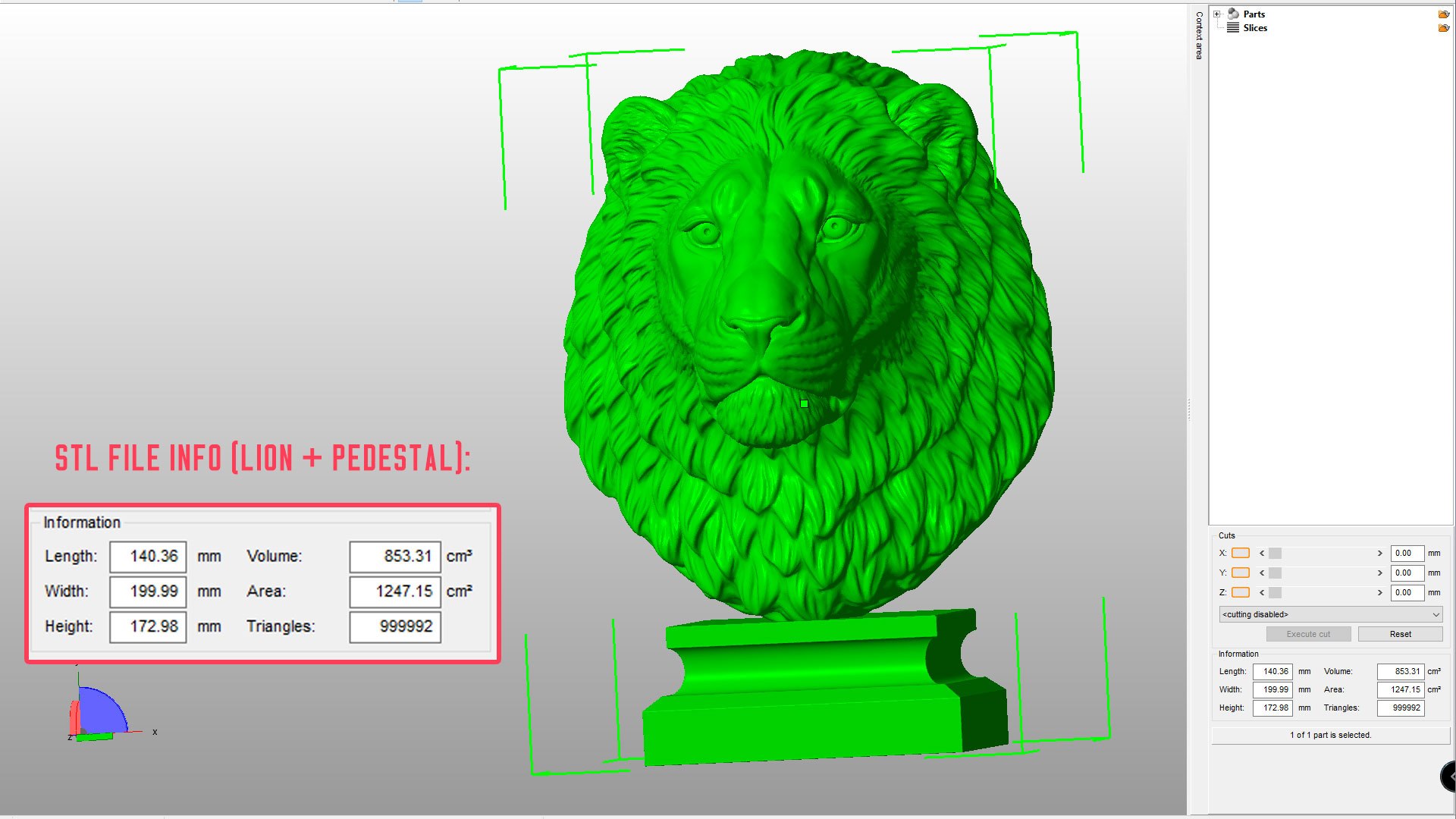 Lion Head Statue Animal Sculpture STL Model - TurboSquid 2216878