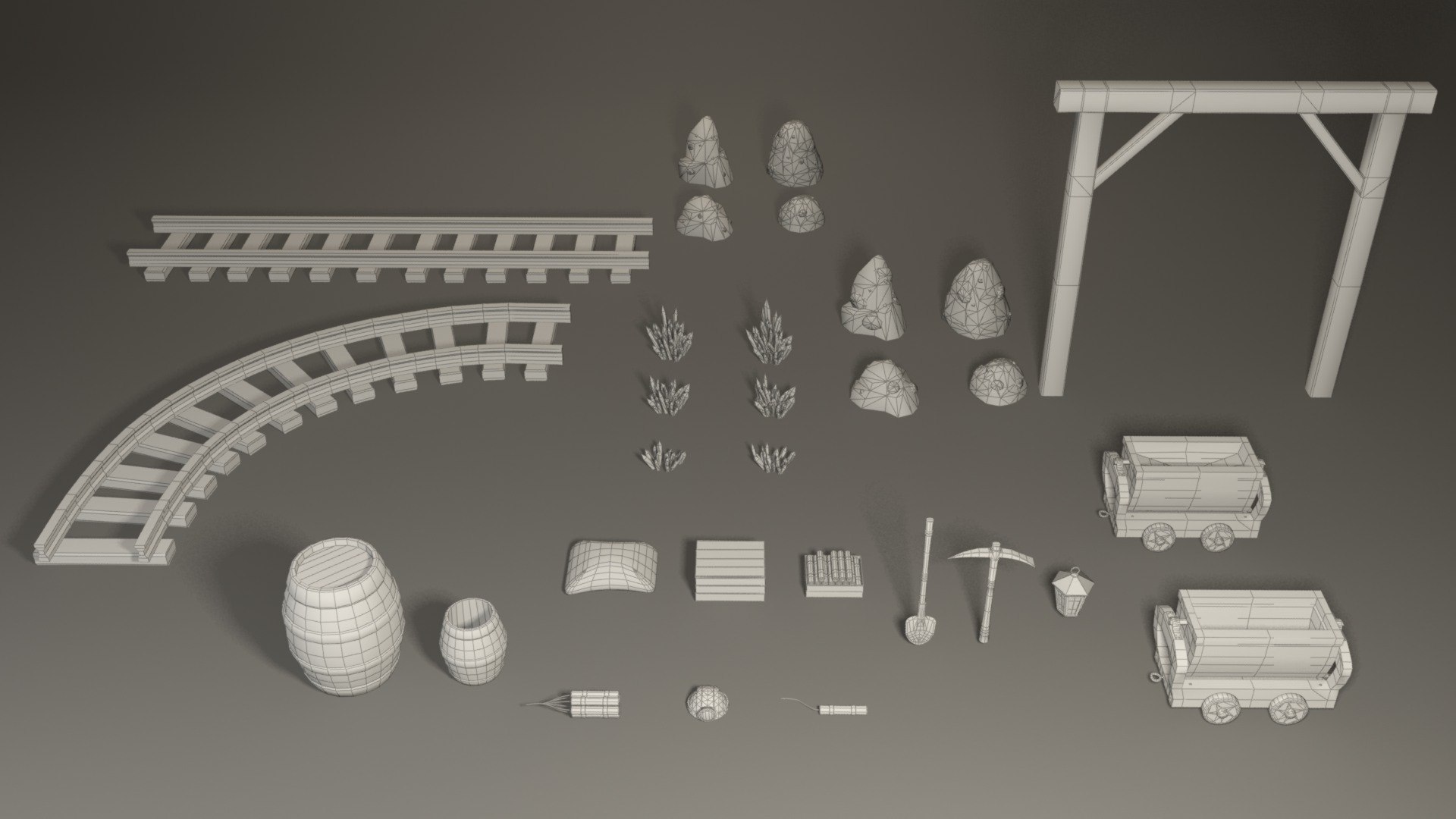 Miner Pack - 29 Items Collection 3D Model - TurboSquid 2037431