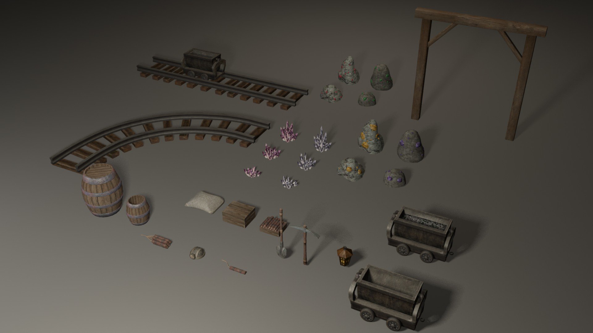 Miner Pack - 29 Items Collection 3D Model - TurboSquid 2037431