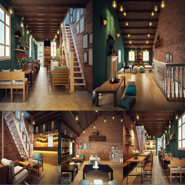 3d interior pub model