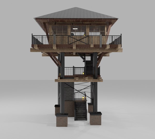 Fire Lookout Tower Architecture Build 3D model 3D model - TurboSquid ...