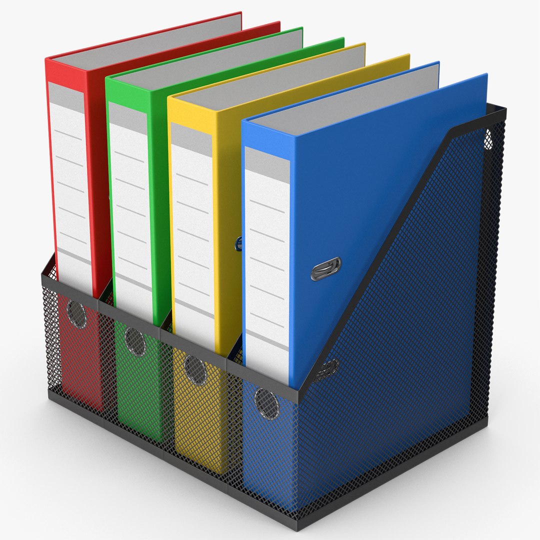 modelo 3d Archivadores y carpetas de almacenamiento de documentos ...