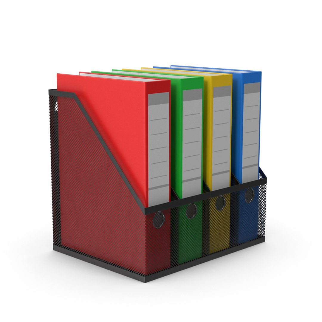 File Holder And Document Storage Binders 3D - TurboSquid 2179820