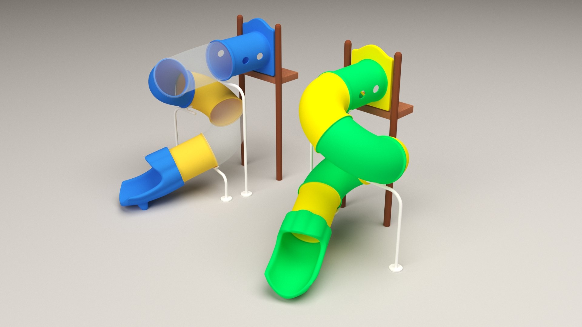 Slide Tubes Collection 3D model - TurboSquid 1957445