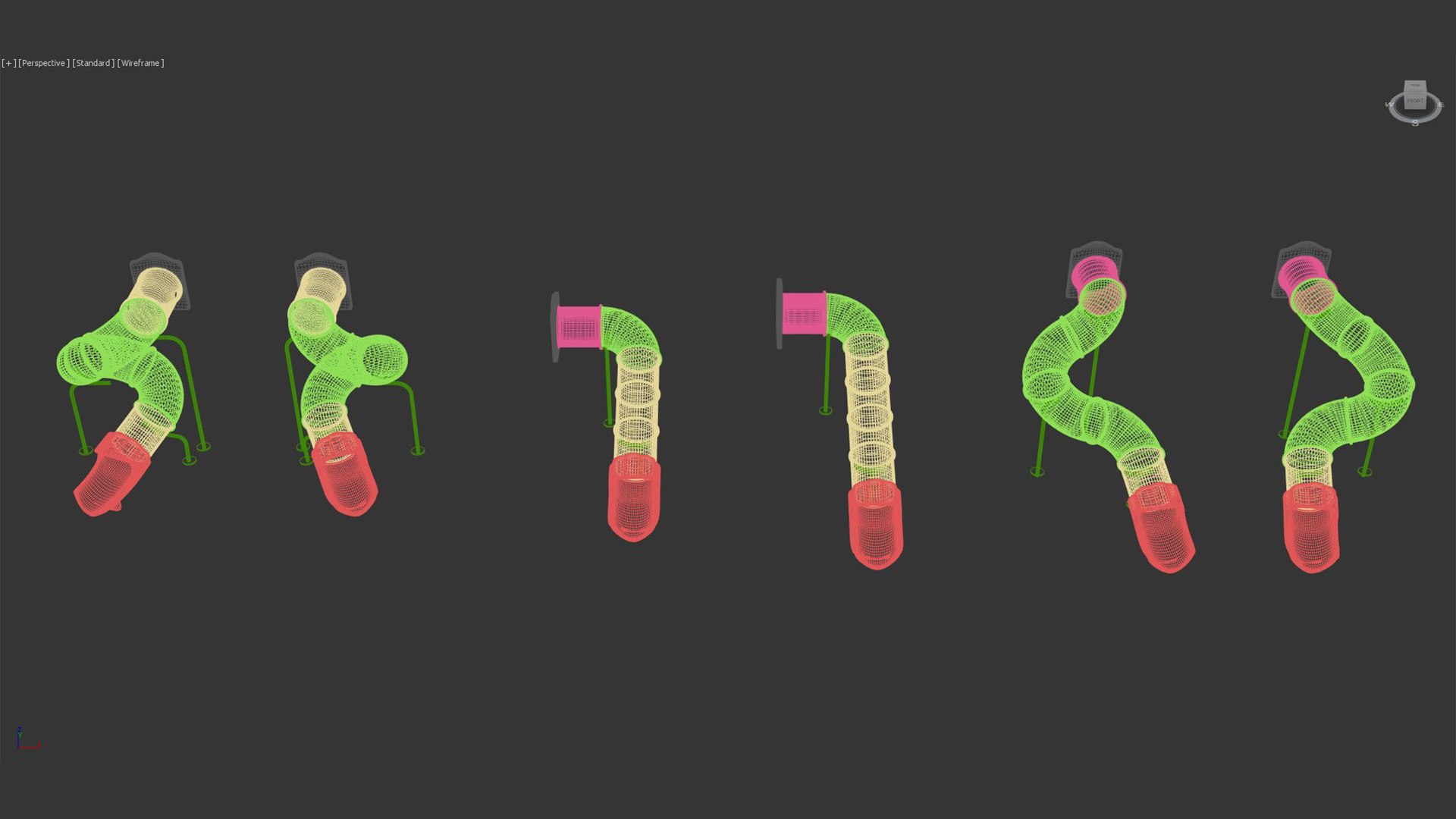 Slide Tubes Collection 3D model - TurboSquid 1957445