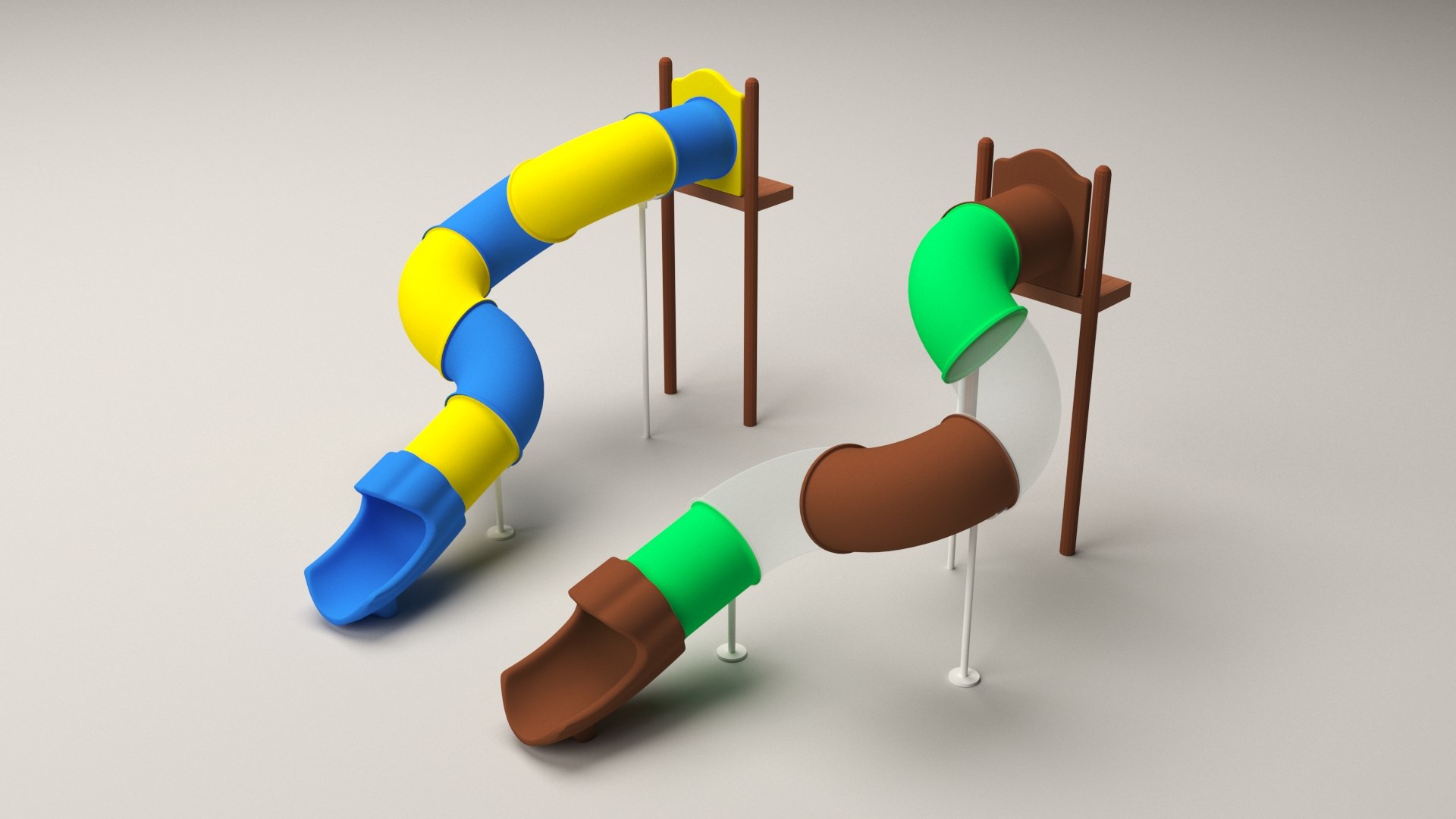 Slide Tubes Collection 3D model - TurboSquid 1957445