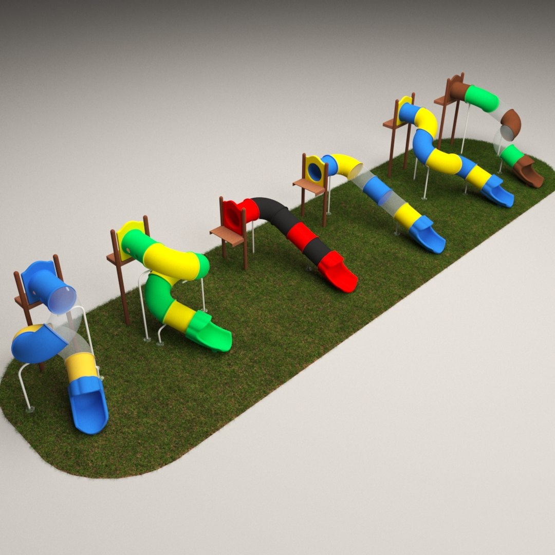 Slide Tubes Collection 3D model - TurboSquid 1957445