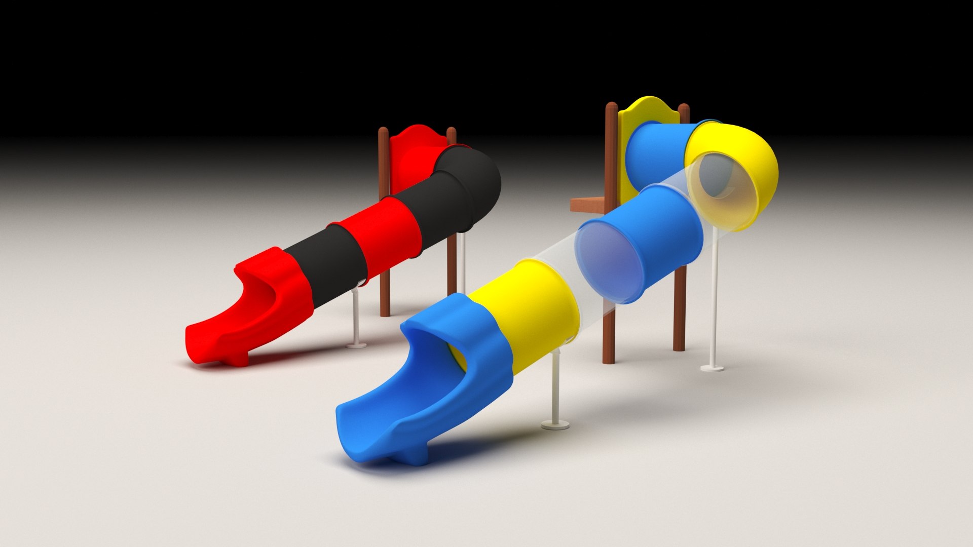 Slide Tubes Collection 3D model - TurboSquid 1957445