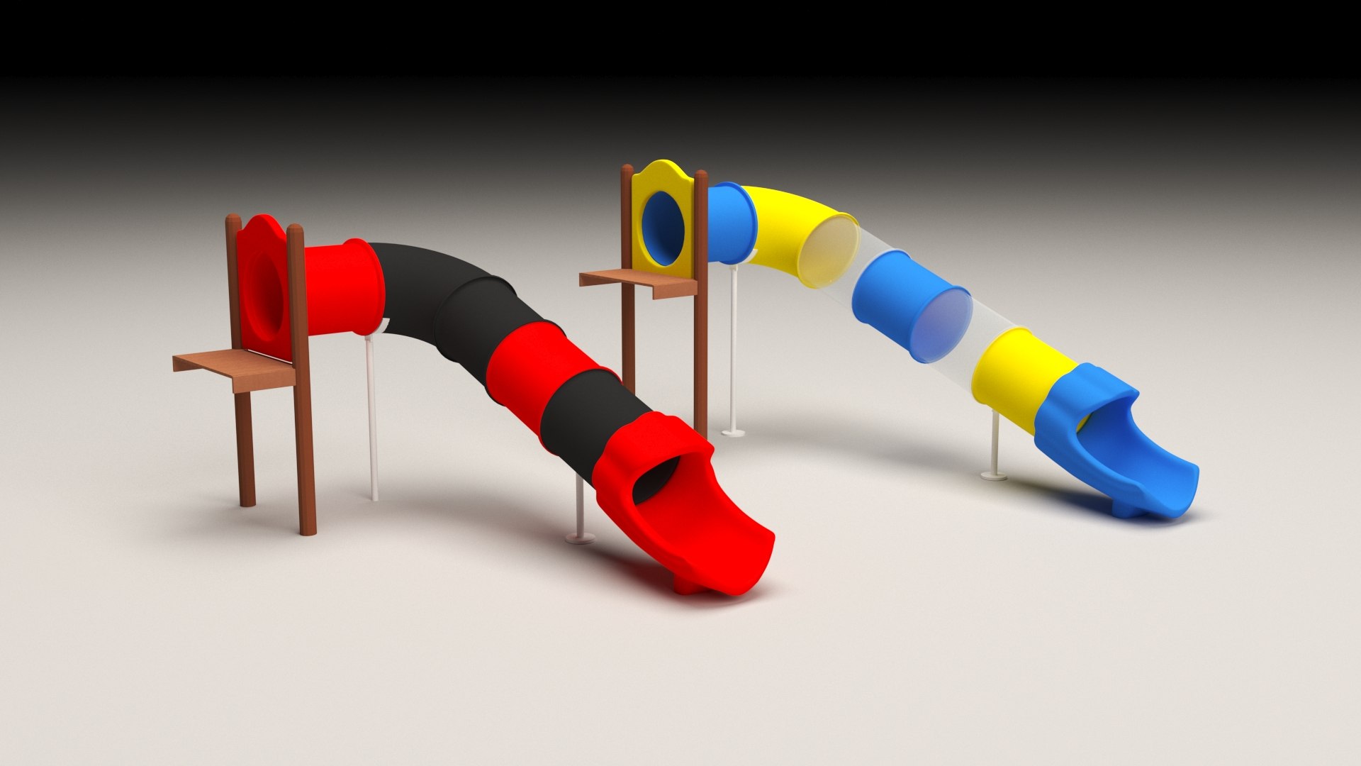 Slide Tubes Collection 3D model - TurboSquid 1957445