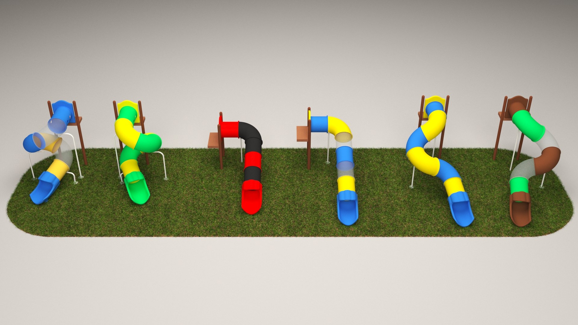 Slide Tubes Collection 3D model - TurboSquid 1957445