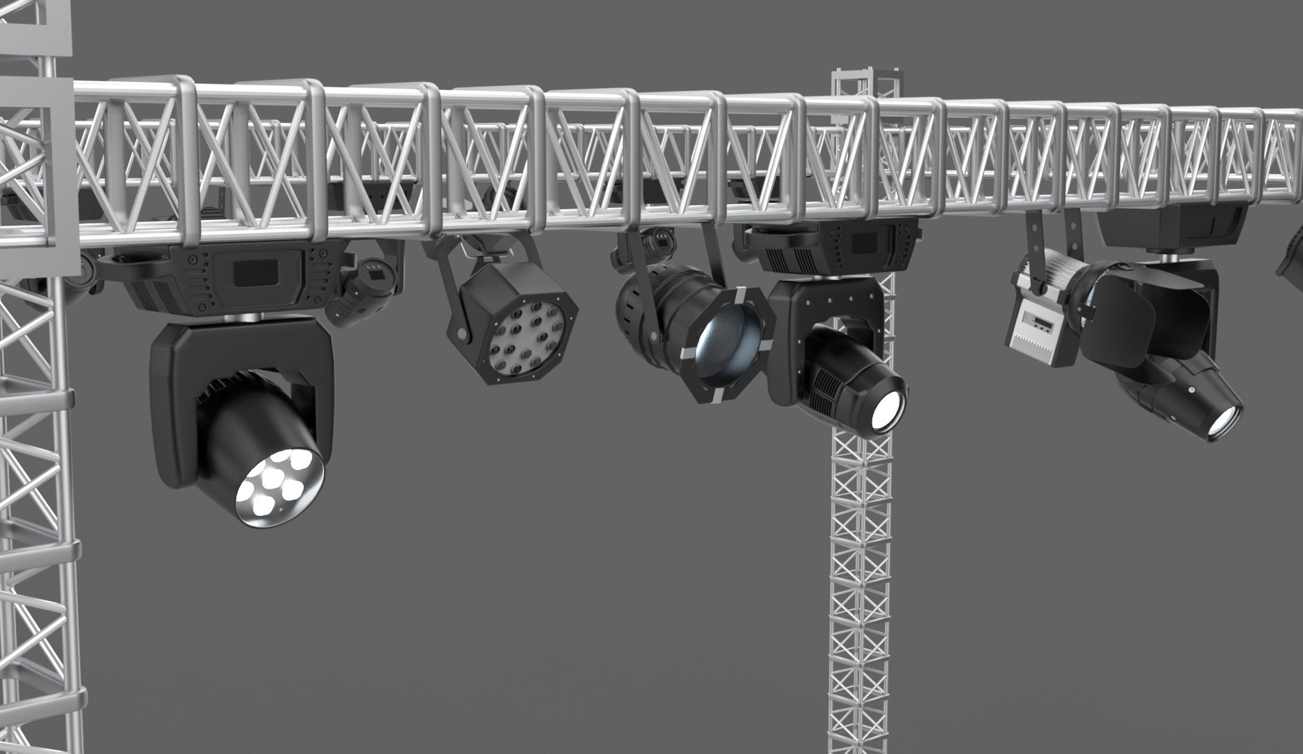 3D Stage Light Set 3D Model Model - TurboSquid 2333173