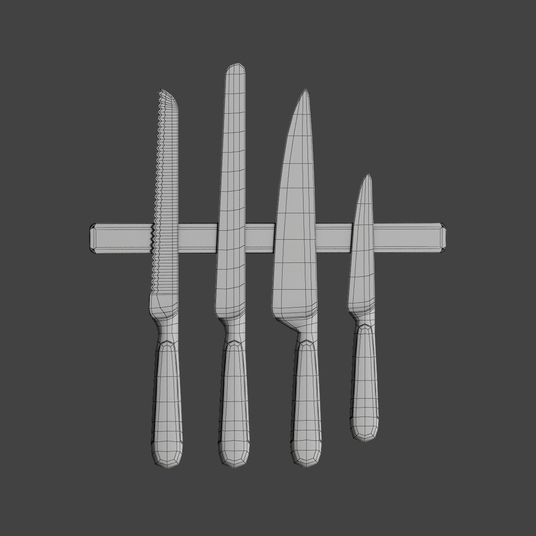 Kitchen Knives 3d Model