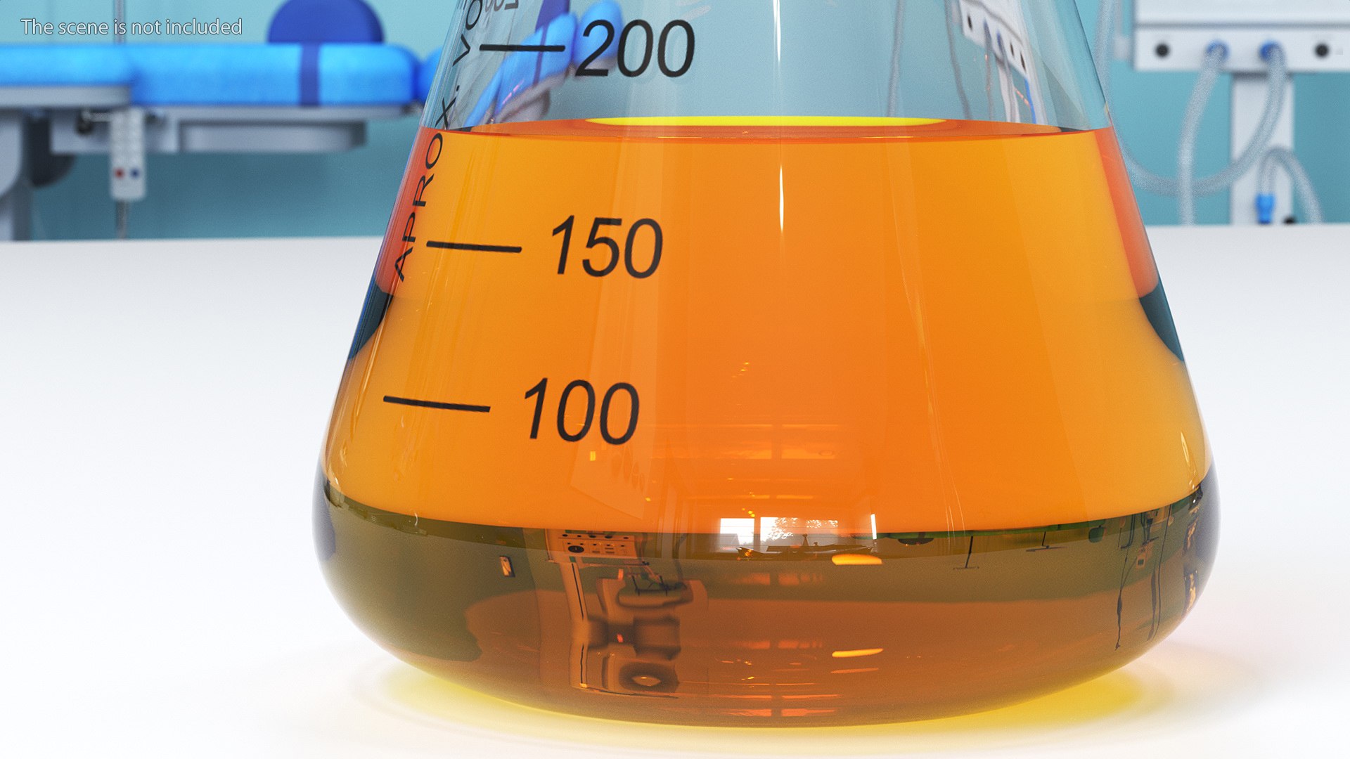 Gold Solution In 250 Ml Narrow Mouth Erlenmeyer Flask 3D Model ...