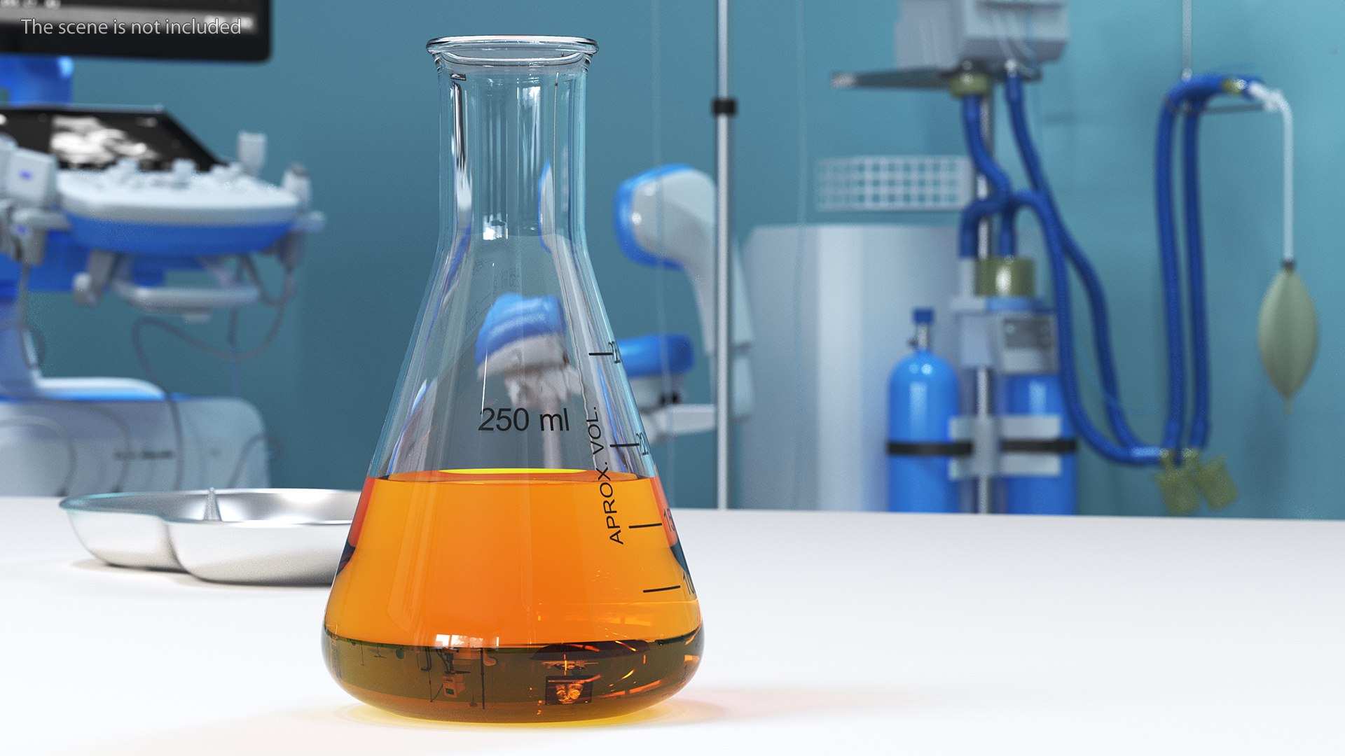 Gold Solution In 250 Ml Narrow Mouth Erlenmeyer Flask 3D Model ...