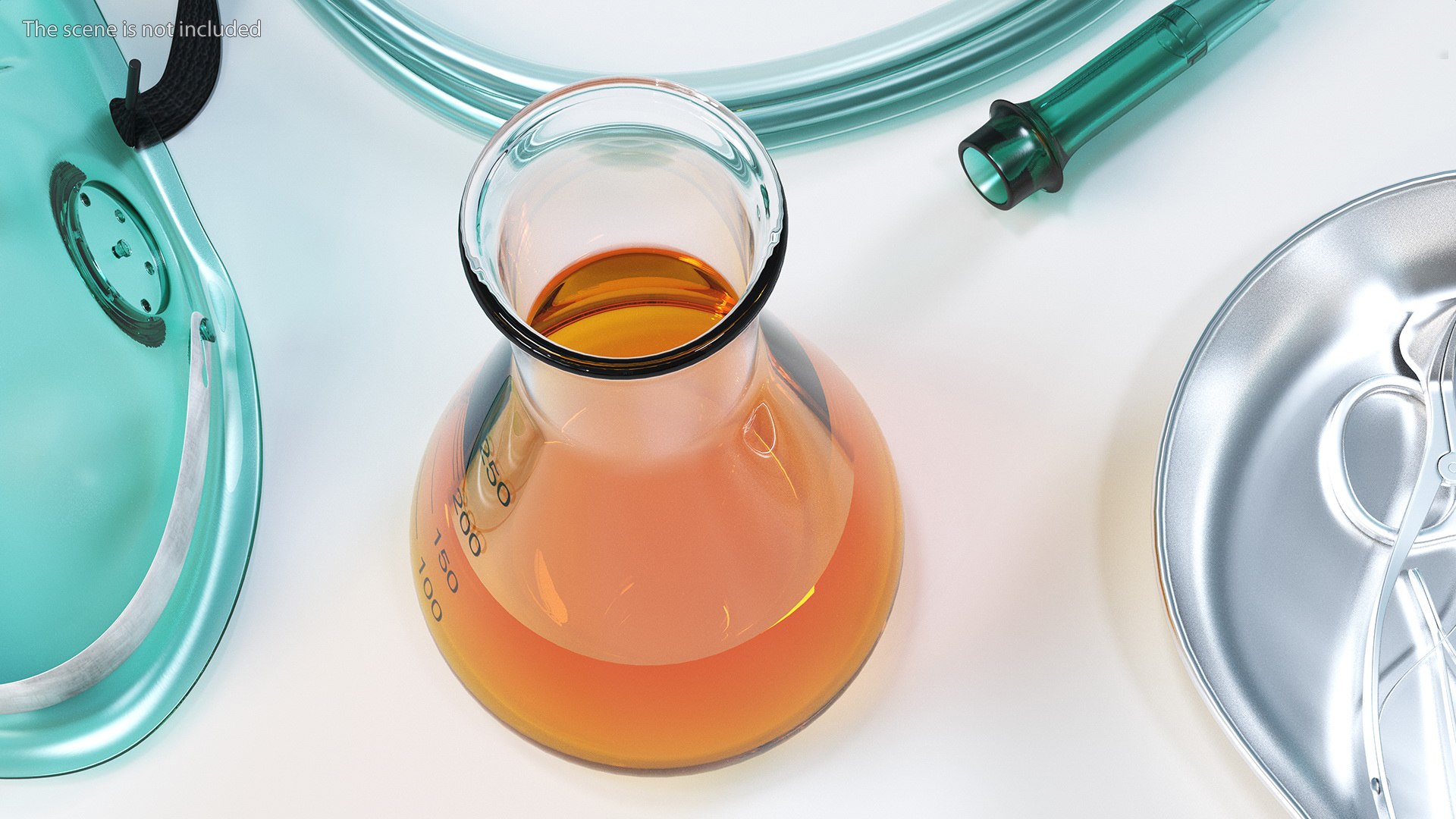 Gold Solution In 250 Ml Narrow Mouth Erlenmeyer Flask 3D Model ...