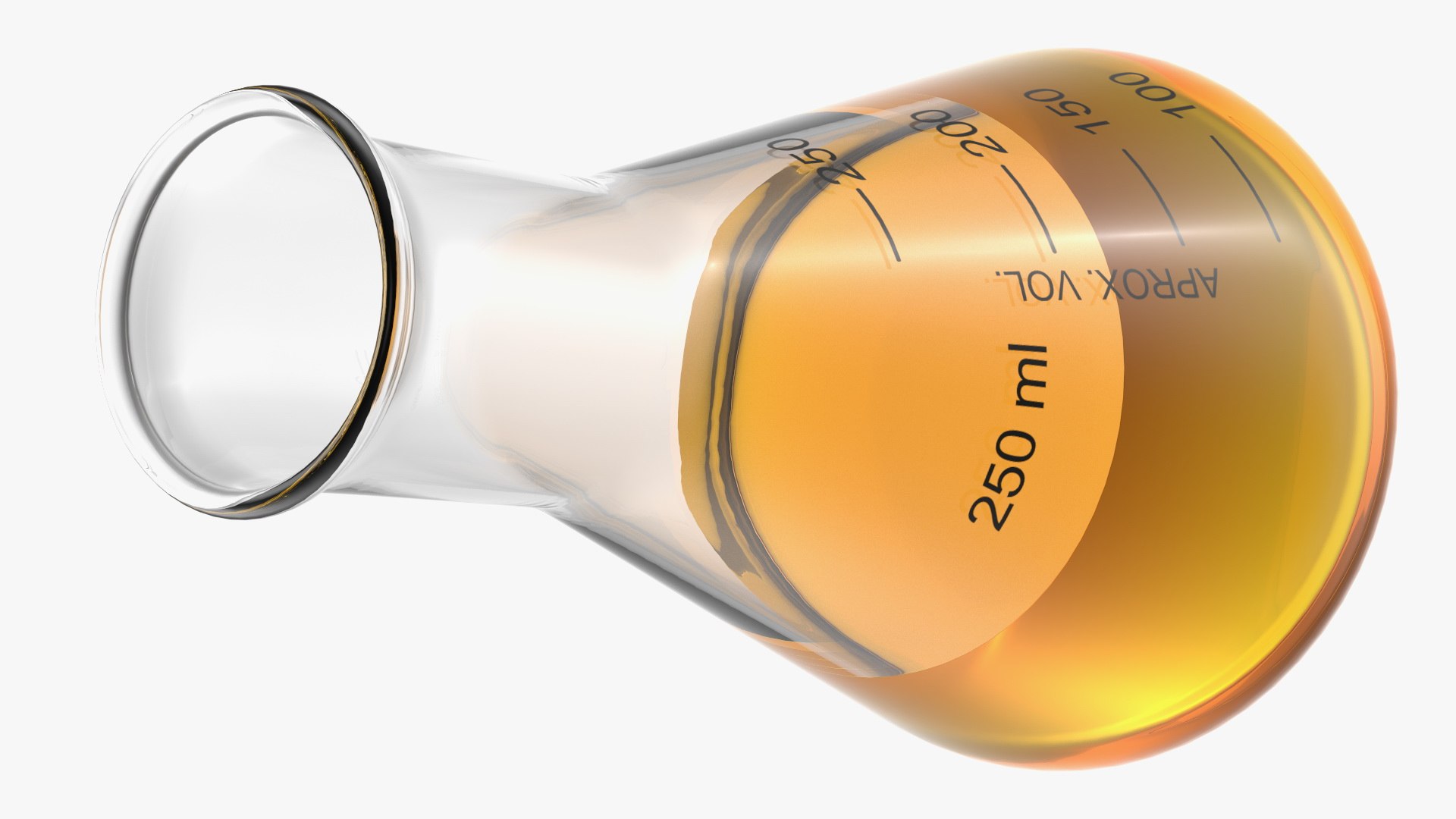 Gold Solution In 250 Ml Narrow Mouth Erlenmeyer Flask 3D Model ...