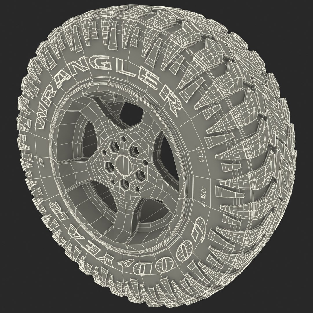 3d Model Goodyear Wrangler Tire