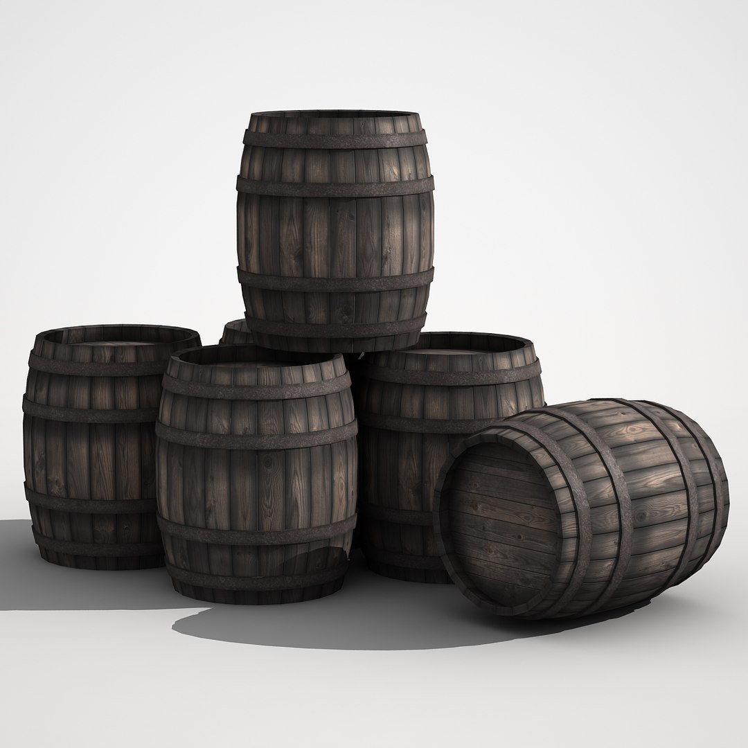 Medieval Wooden Barrel 3d Max