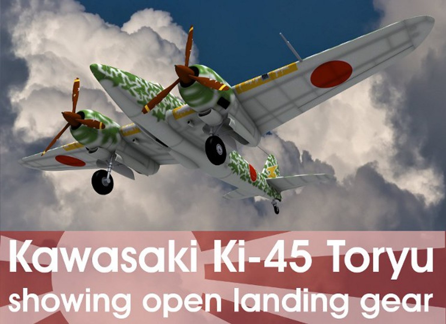 3dsmax Kawasaki Ki-45 Toryu Fighter