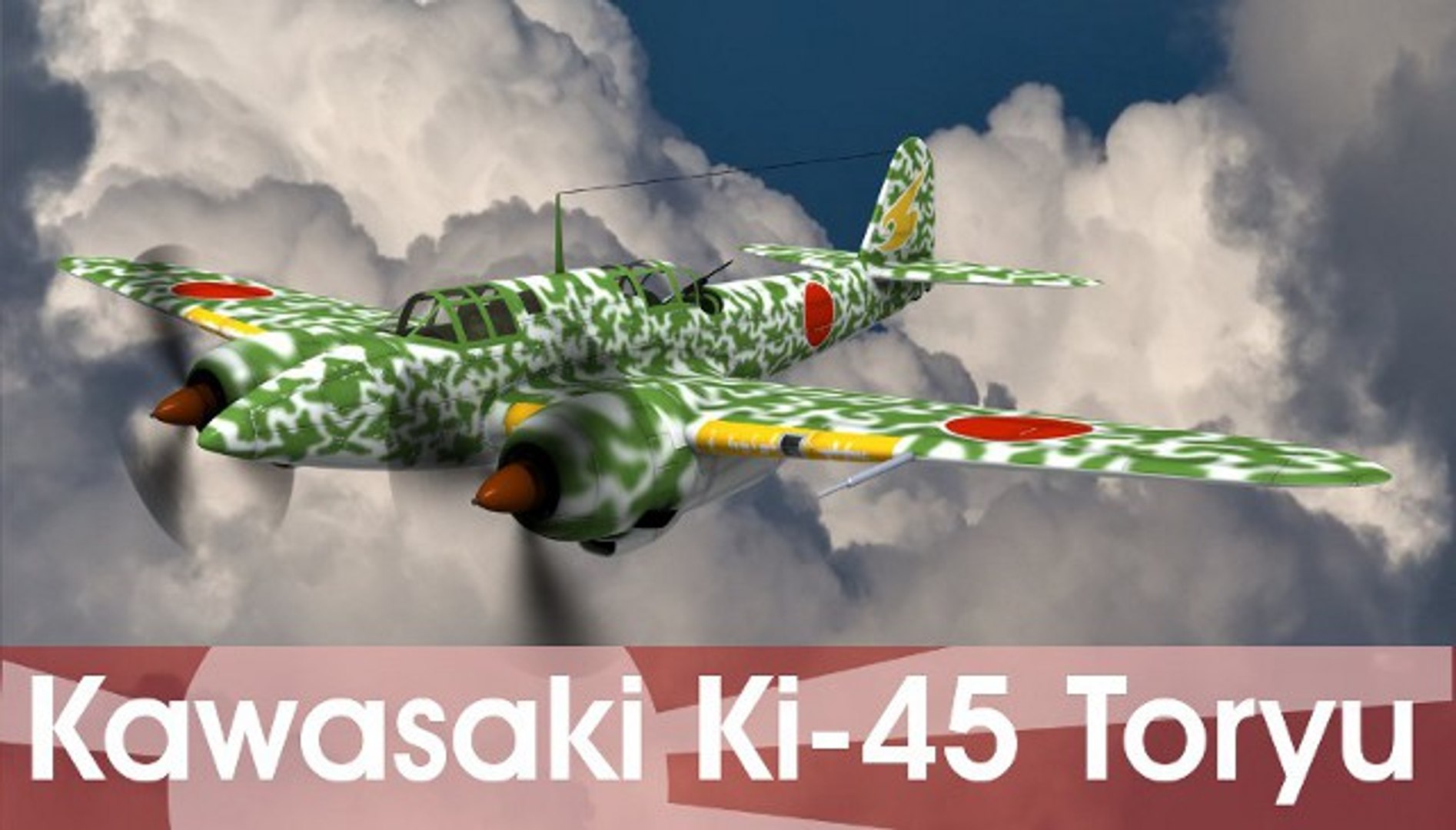 3dsmax Kawasaki Ki-45 Toryu Fighter