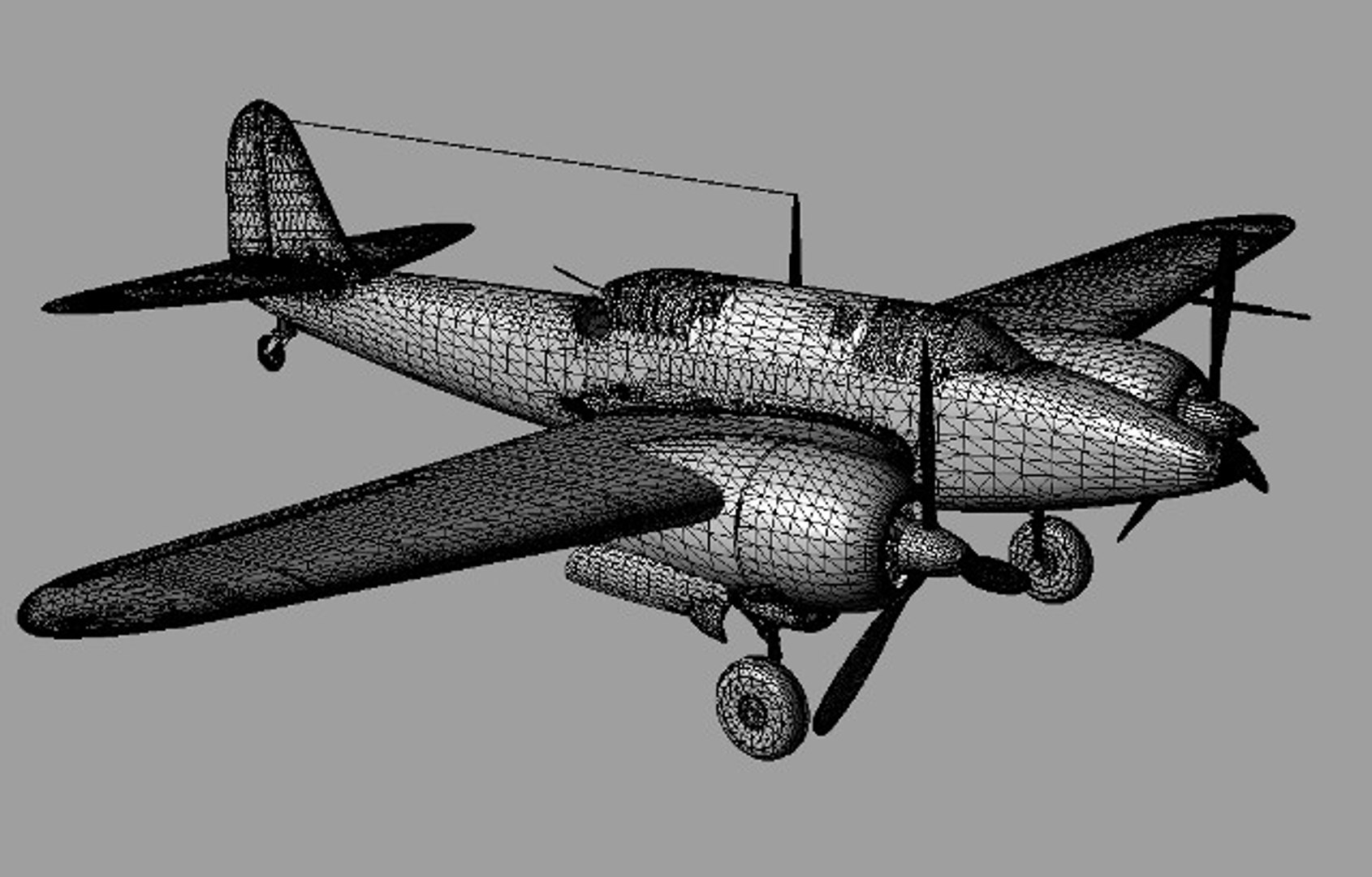 3dsmax Kawasaki Ki-45 Toryu Fighter