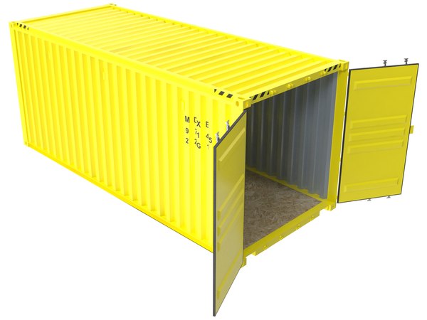 Yellow transport 20ft container 3D - TurboSquid 1813201