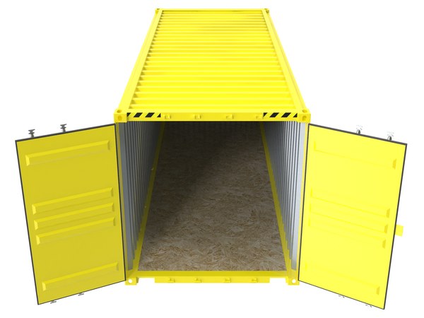 modelo 3d Contenedor de transporte amarillo de 20 pies - TurboSquid 1813201