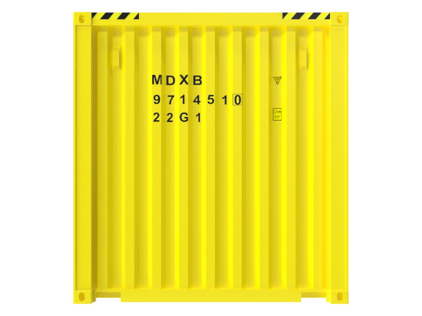 Yellow Transport 20ft Container 3D - TurboSquid 1813201