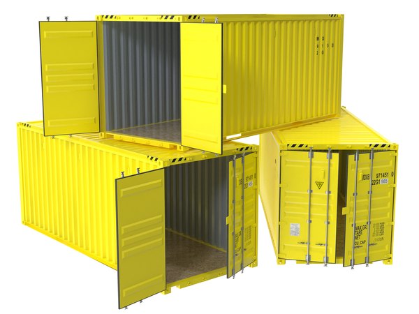 Yellow transport 20ft container 3D - TurboSquid 1813201