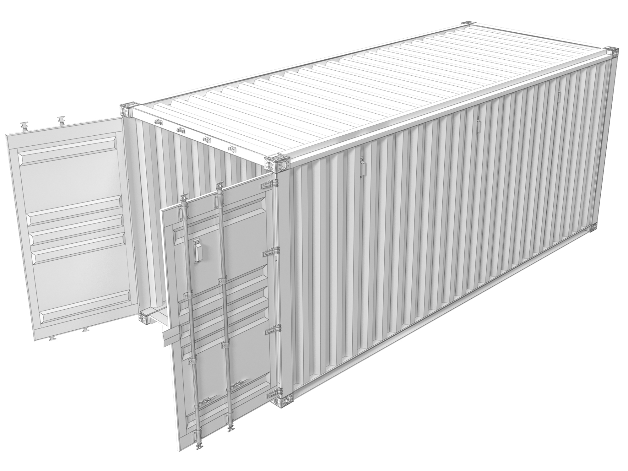 modelo 3d Contenedor de transporte amarillo de 20 pies - TurboSquid 1813201