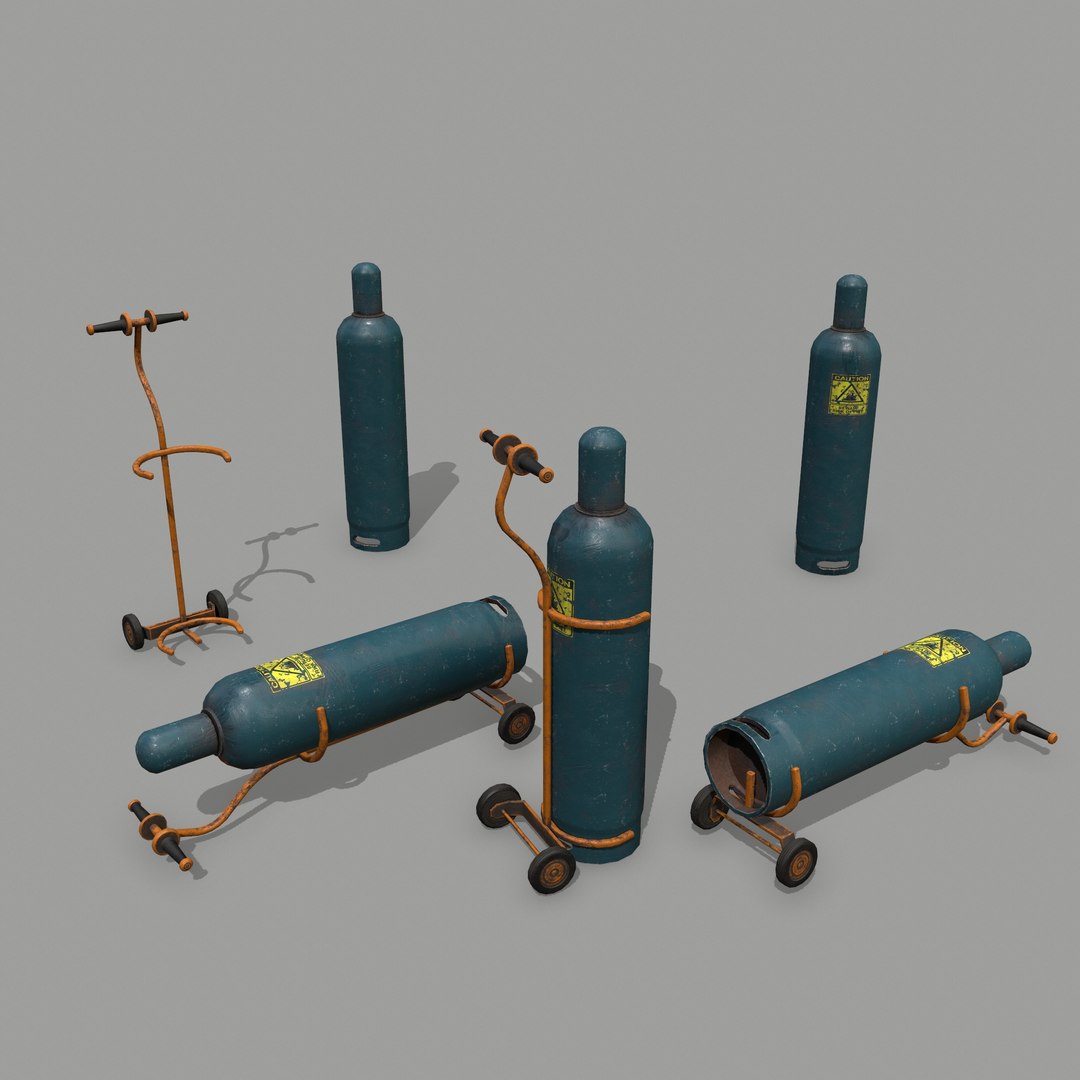 3D Gas Cylinder - TurboSquid 1542893