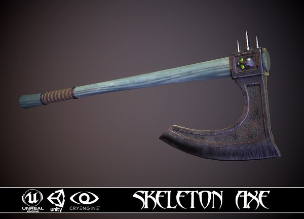 Ax axe skeleton 3D model - TurboSquid 1321882