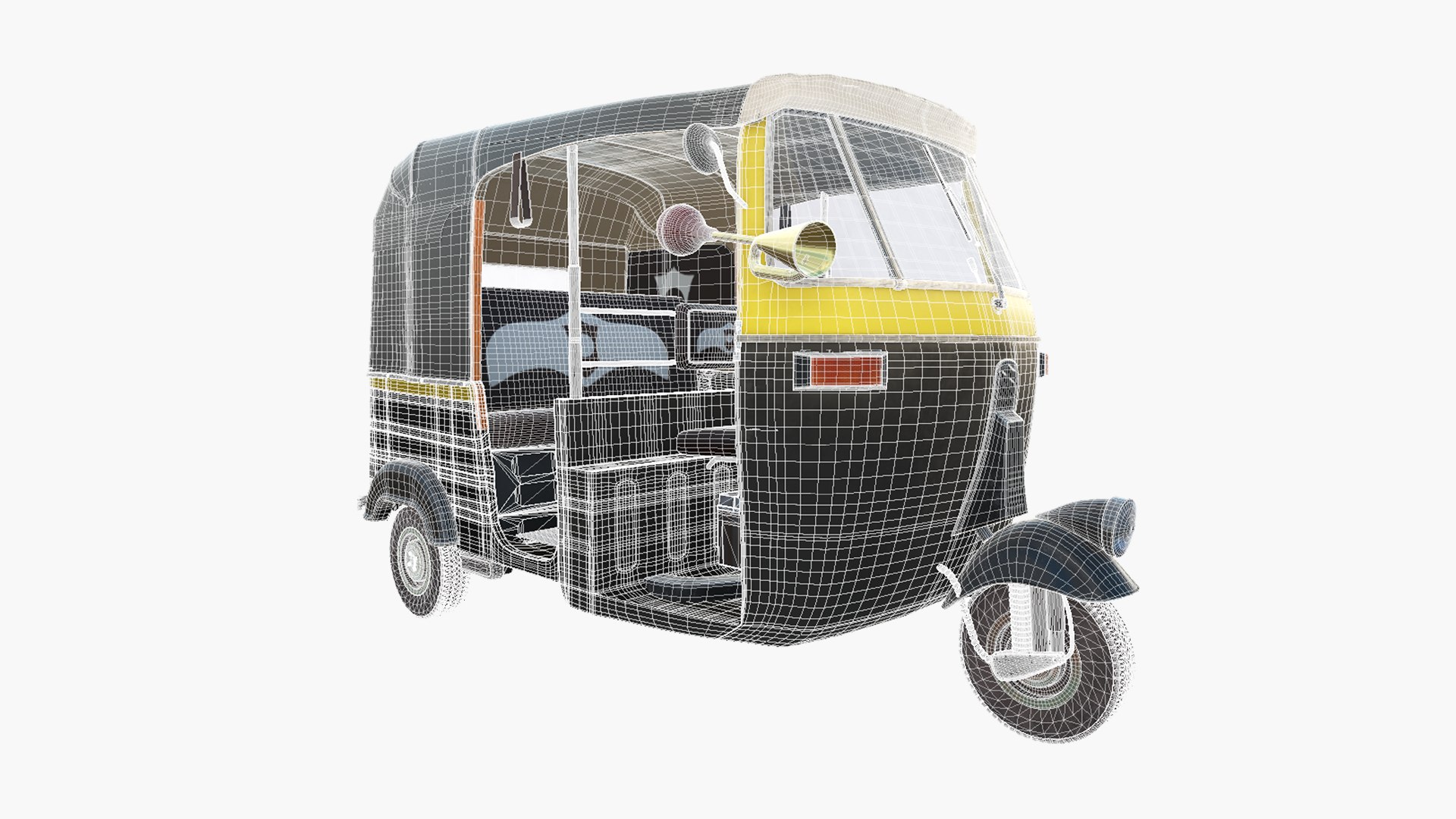 3D Rickshaw Bajaj Auto Model - TurboSquid 1678459