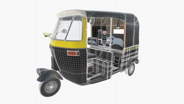 3D rickshaw bajaj auto model - TurboSquid 1678459